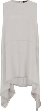 Fabiana Filippi Femme, Tops, Gris, Taille: 42 FR Blouse sans manches en m&eacute;lange de soie