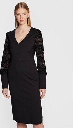 Twin-Set Coctailkleid 222TT2180 Schwarz Slim Fit