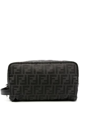 Fendi trousse de toilette à motif monogrammé - Noir