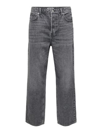 Only & Sons Herren Onsfive Baggy Box PIM DNM EXT, Medium Grey Denim, 31W / 34L EU