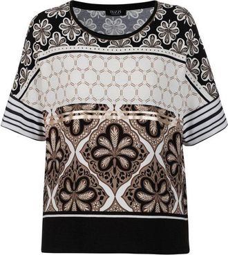 Tuzzi Nero T-Shirt mit Bord&uuml;renmuster