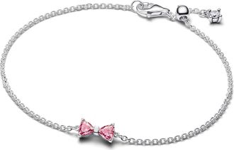 Pandora Timeless Schleife Kettenarmband aus Sterling-Silber mit Zirkonia, Größe: 18cm, 594234C01-18