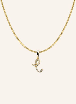 Cada Cada Kette Tiny Diamond Letter C gold