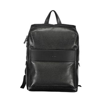 Calvin Klein Black Polyester Backpack - - Bags - Herren - Schwarzk - ONE SIZE