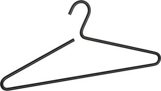 WENKO Kleiderb&uuml;gel Lux Schwarz 25er Set, Schwarz, Aluminium schwarz