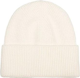 styleBREAKER Bonnet Unisexe en Tricot avec Motif Côtelé et Bord Large, Double Tricot Fin, Couleur: Crème-Beige
