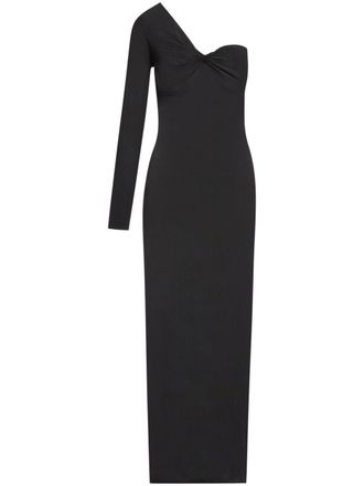 Courr&egrave;ges Asymmetrisches Maxikleid - Schwarz