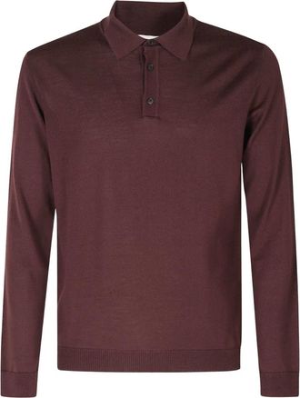 Roberto Collina Polo en M&eacute;rinos - Homme - Tops - Violet - Taille: S