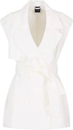 A|X Armani Exchange Femme, Vestes, Blanc, Taille: 40 FR Giaccia Senza Maniche