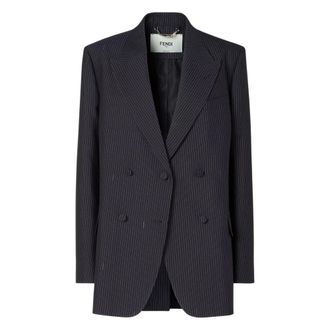 Fendi Zweireihiger Blazer - - Jackets - Damen - Blau - XS