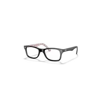Ray-Ban Rb5228 Optics Schwarz Auf Wei&szlig; Fassung Klar Glas 50-17