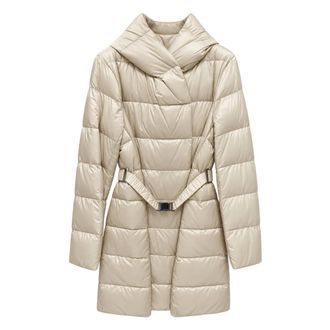 Liviana Conti Langer Daunenmantel - - Coats - Damen - Beige - L
