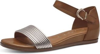 Tamaris Femme 1-28110-42 Sandale Plate, Cognac Comb, 38 EU