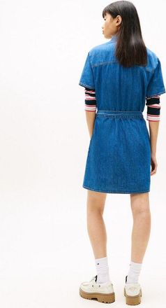 Tommy Jeans Jeanskleid TJW SHIRT MINI CHAMBRAY DRESS mit Tailleng&uuml;rtel, Regular Fit