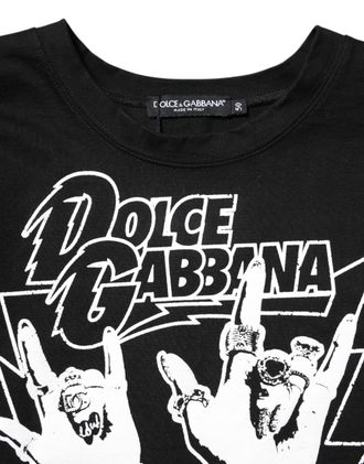 Dolce & Gabbana Logo-Printed Cotton T-Shirt - Black