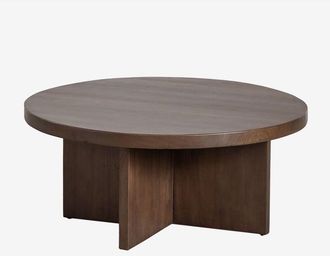 Sklum Couchtisch aus Mindiholz (Ø80 cm) Leidam Braun Dark