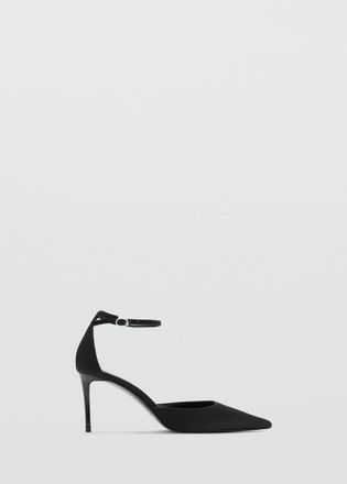 Mango Chaussures &agrave; talon satin&eacute; avec boucle noir - Femme - 39 - MANGO
