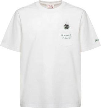 Saint Barth Homme, Tops, Blanc, Taille: XL Austin T-Shirt