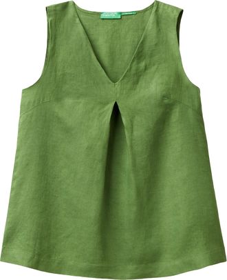 Benetton Damen Bluse 5bmldq06w Hemd, Waldgrün 2g3, XX-Small