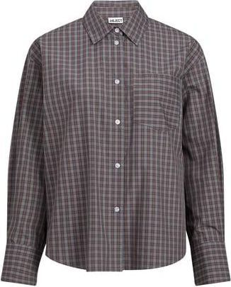 Object Chemise oversize en coton m&eacute;lang&eacute;