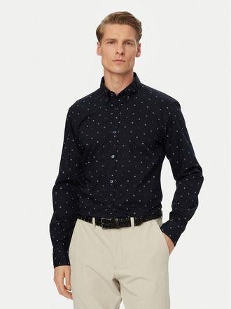 HUGO BOSS Hemd Rickert 50559627 Dunkelblau Regular Fit
