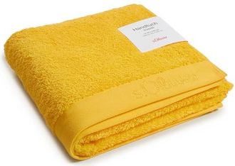 s.Oliver Serviette 50 x 100 cm - 100 % coton, 600 g/m&sup2;, douce et absorbante, serviettes jaunes