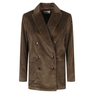 Myths Gr&uuml;ner Samtblazer - - Jackets - Damen - Braun - L