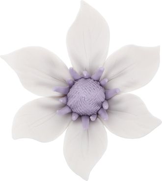 BESPORTBLE Keramik Blumen Wanddekoration Flower Art Wanddeko Wohnzimmer Schlafzimmer Wandbild Weiß Kleine Clematis für Elegante Wohnraumgestaltung