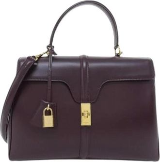 Celine Pre-owned Sac bandouli&egrave;re 16 Medium en cuir de veau - Femme - Pre-owned - Violet - Taille: ONE Size