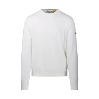 Moncler Homme, Pulls, Blanc, Taille: L Pull ras du cou