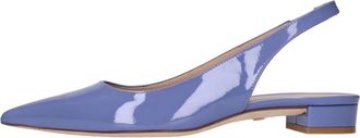 Stuart Weitzman Femme, Chaussures, Bleu, Taille: 36 1/2 EU Escarpin Slingback en Cuir Verni