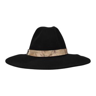 Alviero Martini 1A Classe Chapeau en feutre &agrave; larges bords - Femme - Accessoires - Noir - Taille: ONE Size