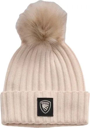 Blauer Femme, Accessoires, Beige, Taille: ONE Size Ribbed Beanie