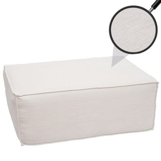 Mendler Ottomane/Zubeh&ouml;r f&uuml;r Sofa HWC-O54, Hocker Fu&szlig;ablage Recamiere Chaiselongue, Stoff/Textil 300g/m&sup2; 38x97x70cm - Creme