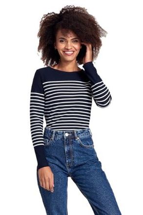 Armor Lux Marini&egrave;re Rayures tress&eacute;es Arzal - Coton l&eacute;ger Rich Navy/Blanc S