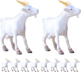 Cabilock 10 Stück Realistische Ziegenfiguren, Miniatur-ziegendekorationen Für Rasen- Und Gartendekoration, Simulierte Mikrolandschafts-ziegenstatuen