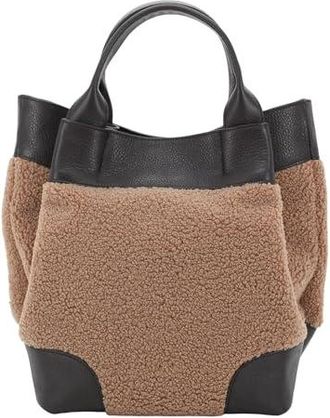 Abro Cuir sac shopper sac à épaule Essential Shopper Camel brun