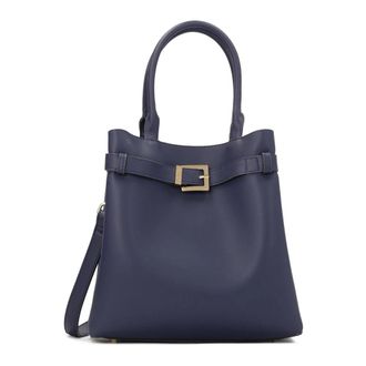 Kazar Marineblaue Handtasche mit Handgriffen und Riemen - - Bags - Damen - Blau - ONE SIZE
