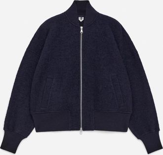 Arket Pullover Aus Wollwalk -Blau