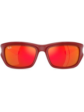 Ray-Ban lunettes de soleil &agrave; monture rectangulaire - Noir