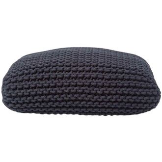 Homescapes Homescapes - Bodenkissen gro&szlig; schwarz Bezug 100% Baumwolle