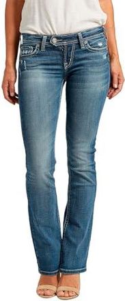 Silver Jeans Co Tuesday Jean coupe bootcut taille basse pour femme - Bleu - 29W x 31L