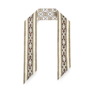 Tory Burch T Monogram Deco Bandana - - Accessories - Damen - Mehrfarbig - ONE SIZE
