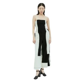 Issey Miyake Femme, Combinaisons et Ensembles, Blanc, Taille: 42 FR Combinaison Rectiligne Frais&eacute;e