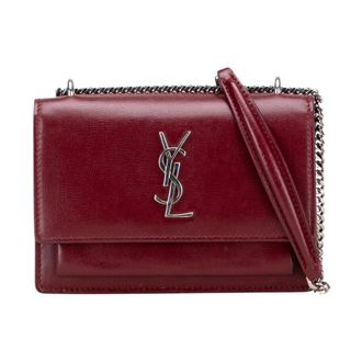 Saint Laurent Portefeuille &agrave; cha&icirc;ne Pre-owned - Femme - Pre-owned - Rouge - Taille: ONE Size