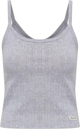 Sporty & Rich Femme, Tops, Gris, Taille: 42 FR Top caraco