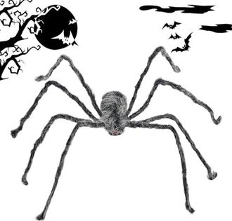 Generico Grandes araign&eacute;es dHalloween pour ext&eacute;rieur | D&eacute;coration de f&ecirc;te maison hant&eacute;e - D&eacute;coration effrayante araign&eacute;e festive 1,5 m pour propri&eacute;taires, orga