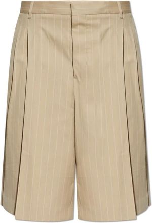 Ami Homme, Shorts, Beige, Taille: W38 Wool Pinstripe Shorts