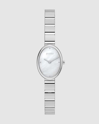 Skagen Anita ovale Zweizeiger-Edelstahluhr in Silber