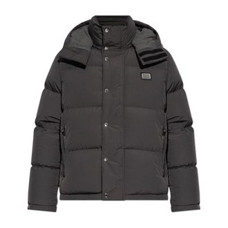 Dolce & Gabbana Homme, Vestes, Gris, Taille: 2XL Doudoune avec logo